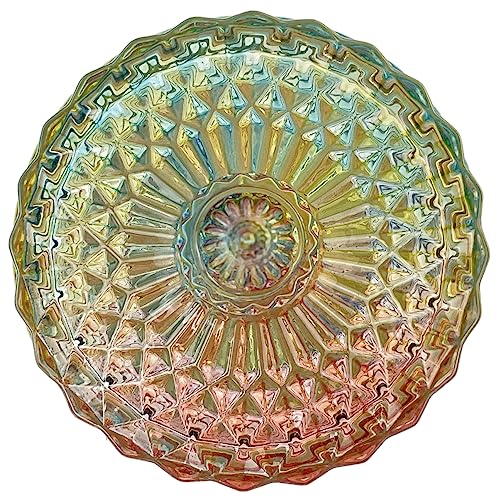 EWEIGEER Colorful Crystal Glass Candy Snack Barrel Storage Jar Embossed Luxury Cookie Buffet Canister With Lids Jewelry Box Jar Biscuit Containers