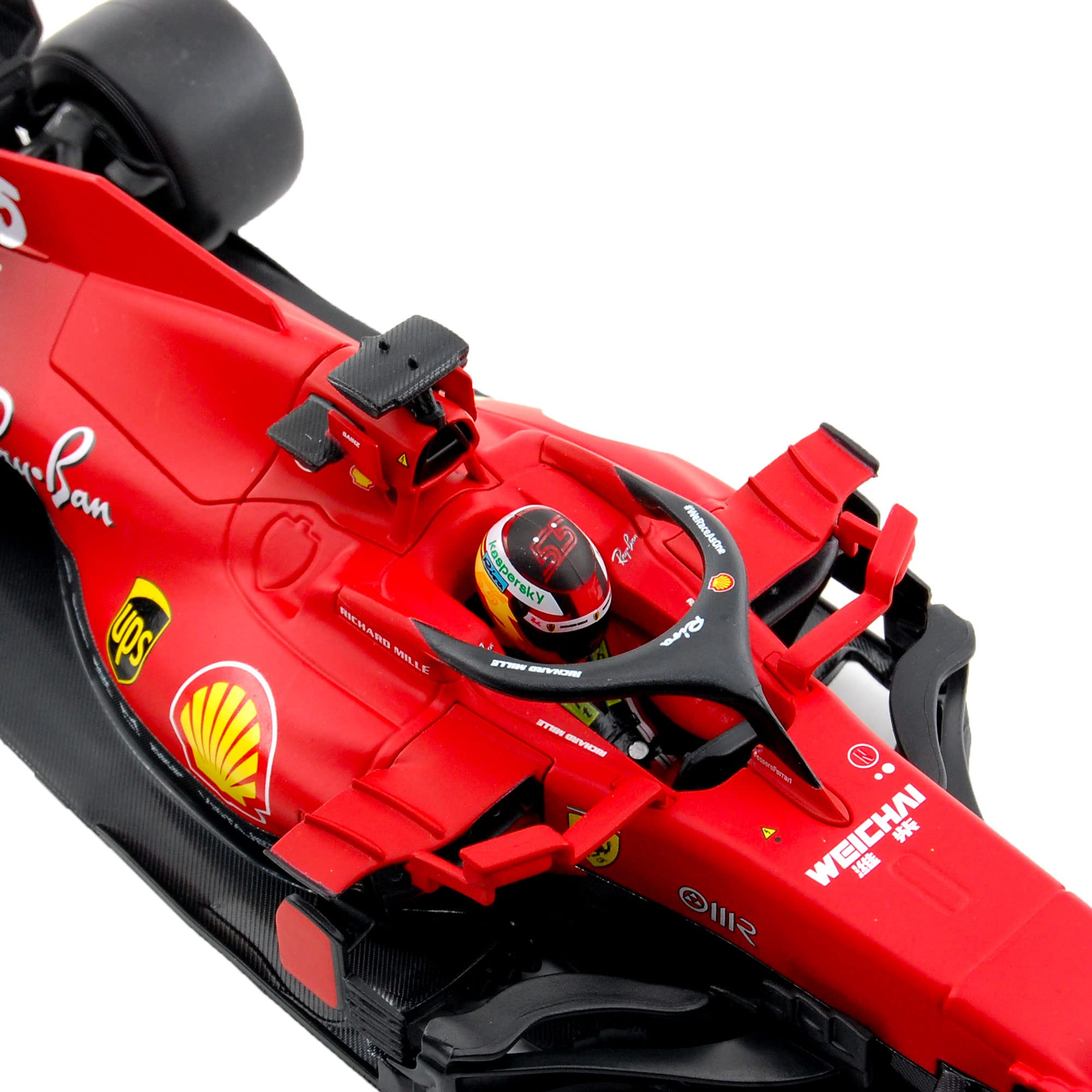 Bburago F1 Ferrari #55 Carlos Sainz 2021 1/18 Diecast Model Car 16809
