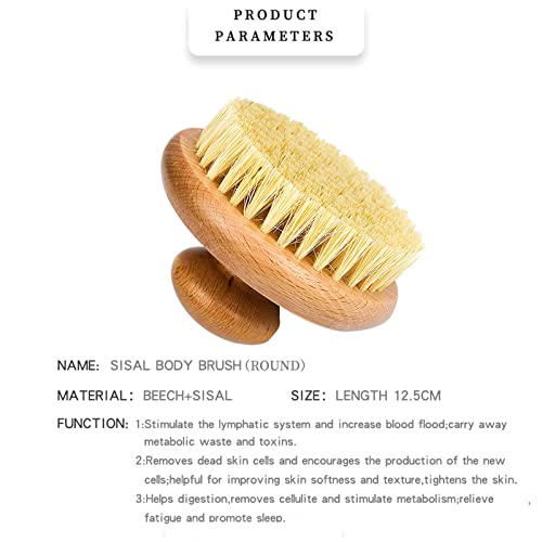 Facial Hair Shower Brush With Soft And Stiff Bristles Bath Back Scrubber Body Exfoliator For Wet Or Dry Brushing Jade Stone for Face