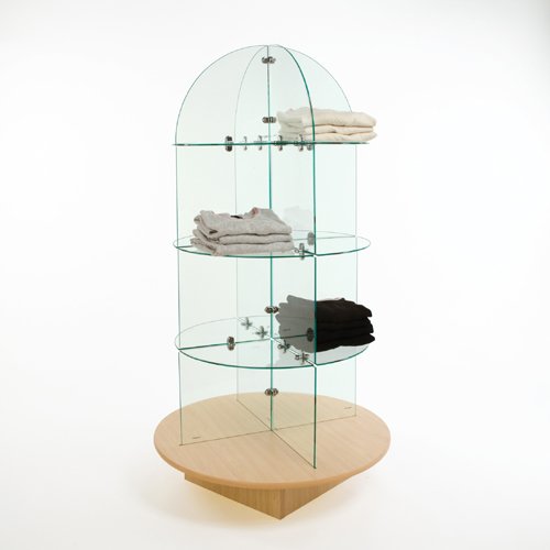 STORE FIXTURES DIRECT Square Tempered Glass Panels for Glass Cube or Shelving Displays, Clear Transparent Glass, 12" W x 12" L x 3/16" Thick, 2 Pack
