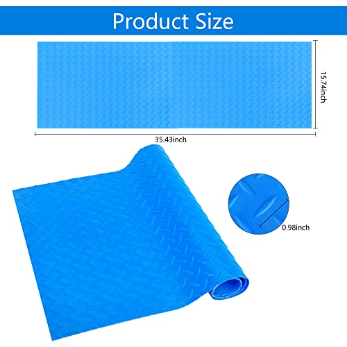 DECOHS 16"x36" Pool Ladder Mat-Large Swimming Pool Step Mat with Non-Slip Texture-Protective Ladder Pad for Above Ground Pools Liner and Stairs (Willow)