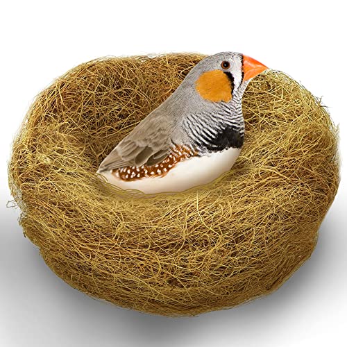 SunGrow Finch Coconut Fiber, Loose Bedding Substrate for Birds Nest Cages, Nesting Material for Budgie Hummingbird Canary Parakeet, 1.5 oz