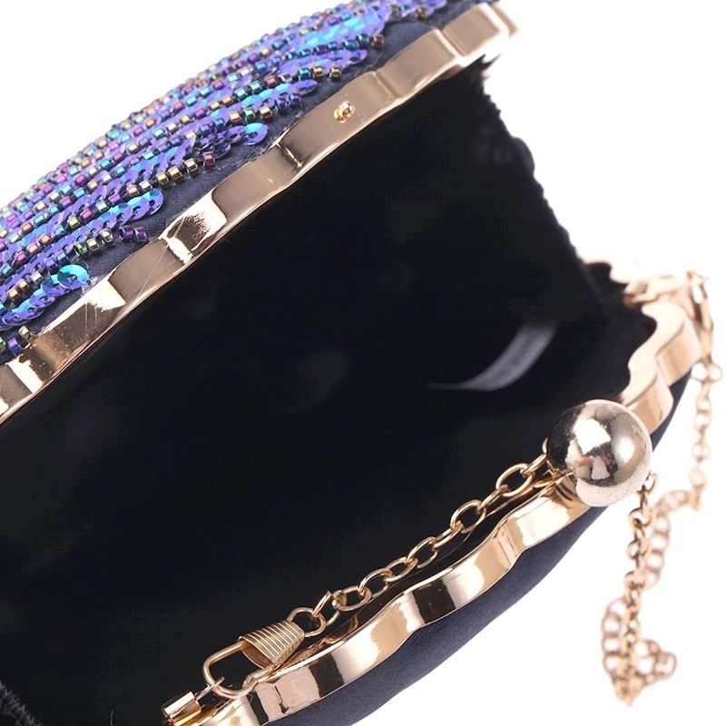 CCBUY Shell Shaped Women's Clutch Sequin Wallets and Totes Vintage Embroidered Evening Bags Women's Party Bags
