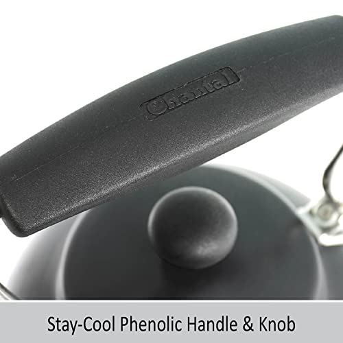 Chantal Tea Kettle, Vintage Series, Enamel on Steel, Whistling (Fade Grey)
