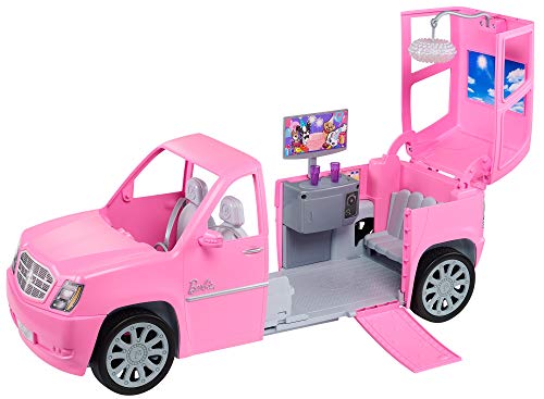 Barbie Playset with 4 Sister Dolls and Limo that Opens and Expands to 2 Feet, Includes 10+ Party Accessories, Gift for Kids 3 to 7 Years Old