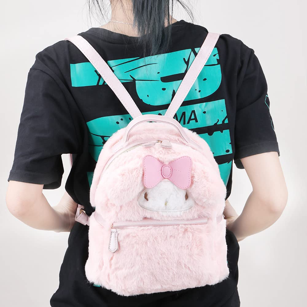 Cute Mini Kawaii Backpack Toddler - Cartoon Plush Backpack for Girls Anime Accessories Kawaii Mini Small Backpack（Pink）