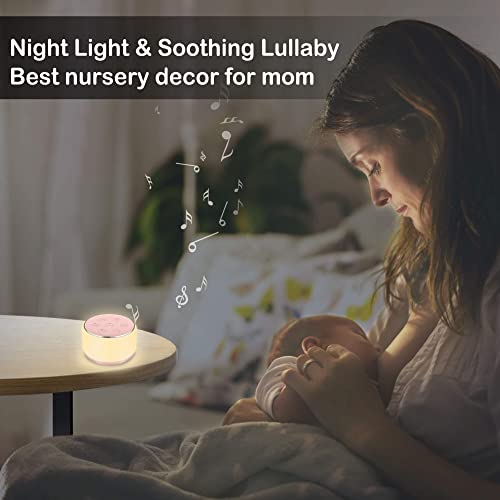 Sound Machine Baby for Sleeping β Portable White Noise Machine for Kids Adults with Night Light, 34 Soothing Noises, USB Rechargeable Sleep Machine for Nursery Lullaby