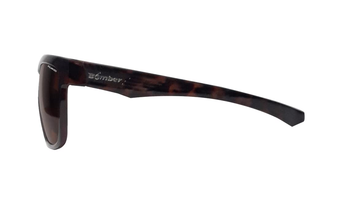 BOMBER Polarized Sunglasses for Women, Shiny Tortoise frame with Polarized Brown Lens, Non-Slip Black foam inner lining. UV Protection, Women’s Sunglasses - JA112