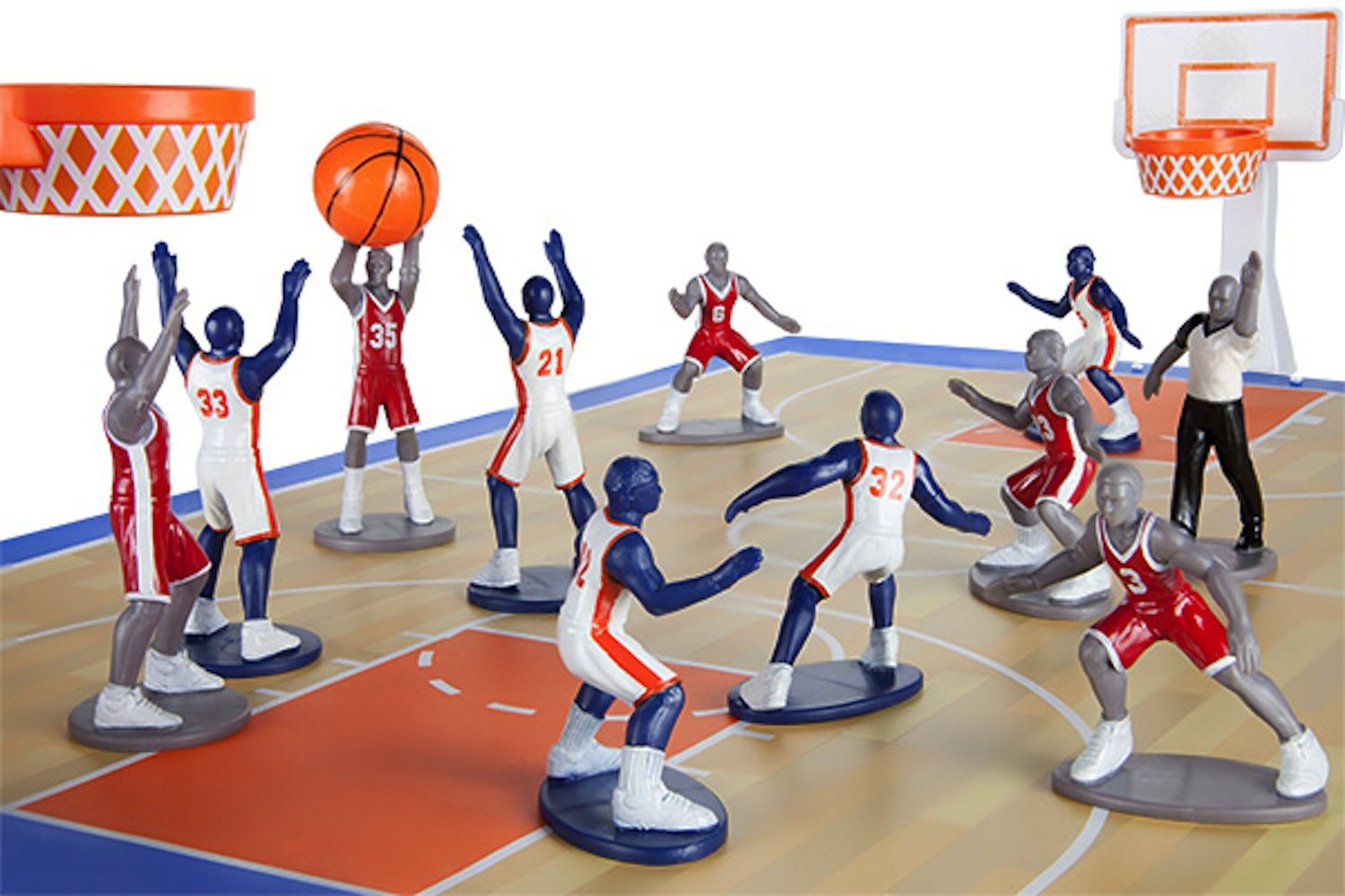 Kaskey Kids Basketball Guys - Red/Blue Inspires Kids Imaginations with Endless Hours of Creative, Open-Ended Play β Includes 2 Teams & Accessories β 21 Pieces in Every Set!