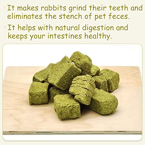Hamiledyi Natural Timothy Hay Blocks 3.31 Ib Rabbit Chew Grass Brick Toy Guinea Pig Hay Cake Rabbit Hamster Chinchilla Squirrel and Other Rodents Molar Snacks