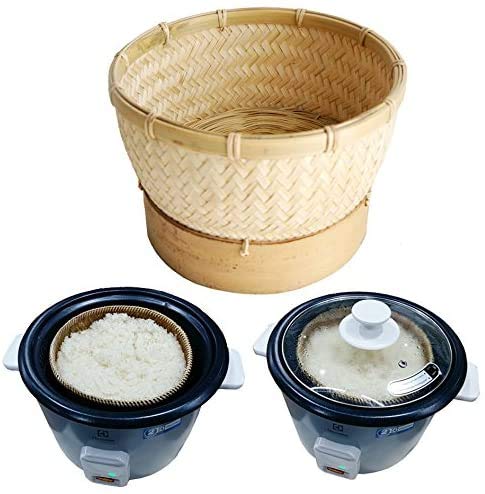 Exotic Art Dine Inner Sticky Rice Steamer Cooking Bamboo Basket for Insert in Rice Cooker (Basket Diameter 7").