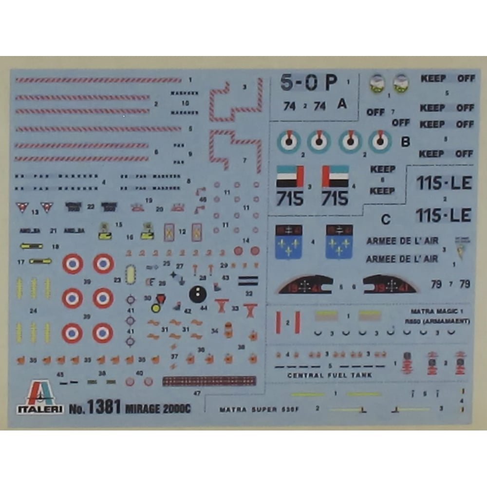 Italeri 1381 – Mirage 2000 °C 1: 72 Vehicles