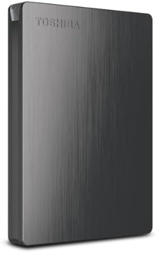Toshiba Canvio Slim II 1TB Portable External Hard Drive, Black (HDTD210XK3E1)
