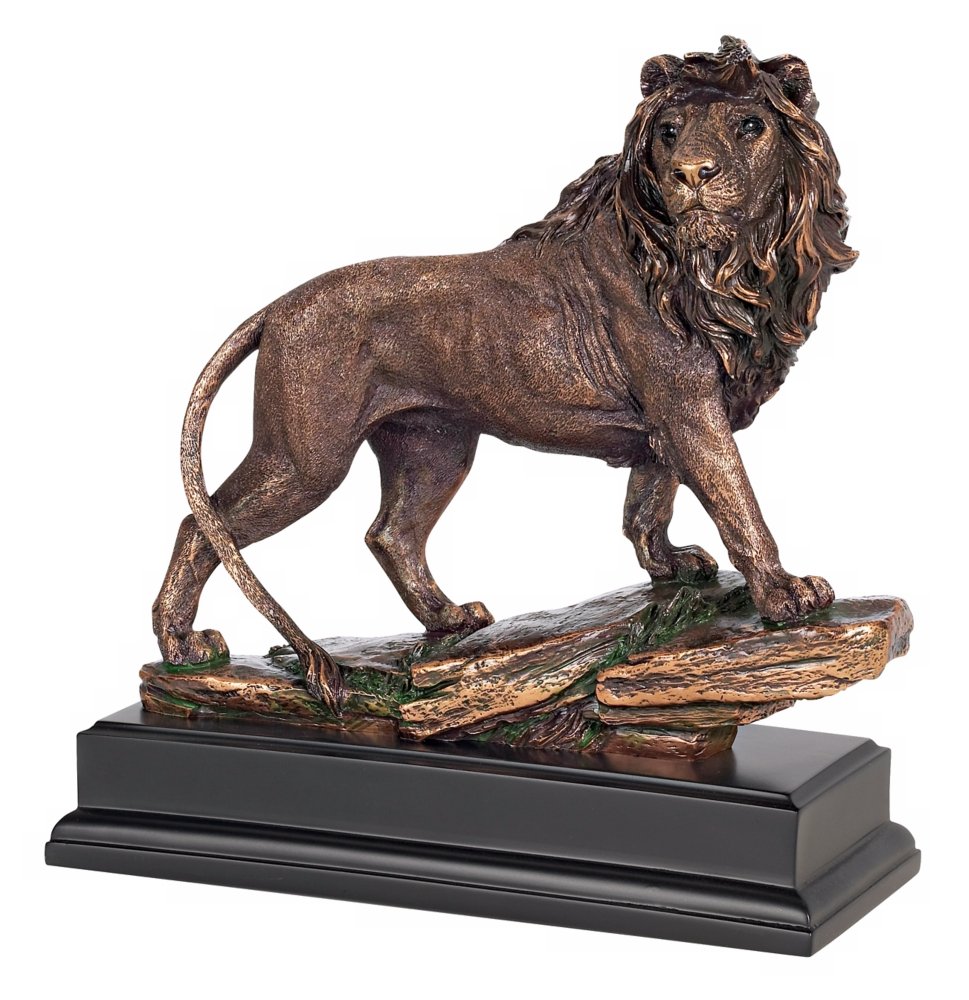 Kensington Hill Regal Lion 11" High Sculpture in a Bronze Finish
