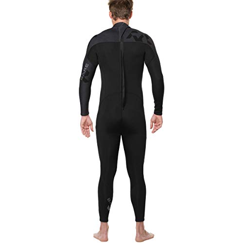 BARE 5MM Revel Men's Full Wetsuit | Combines Comfort and Flexibility | Made from a Blend of Neoprene and Laminate | Designed for All Watersports Including Scuba Diving and Snorkeling | Grey MLS