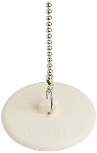 Danco Rubber Tub Stopper with Chain, White (80783)