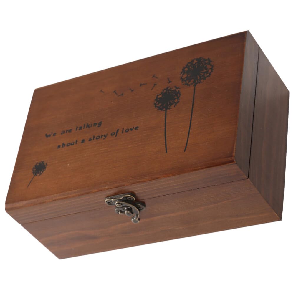 EXCEART Wooden Stand Wooden Sewing Kit Box Wood Sewing Needle Storage Case Vintage Wooden Sewing Pin Storage Box Stitching Repair Tool Kit Accessories Organizer Wood Bracket