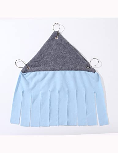 Hamster Hammock 2 Pieces Dutch Pig Rabbit Hedgehog Fringe Corner House shelter Tent nest Small pet shelter (Green)