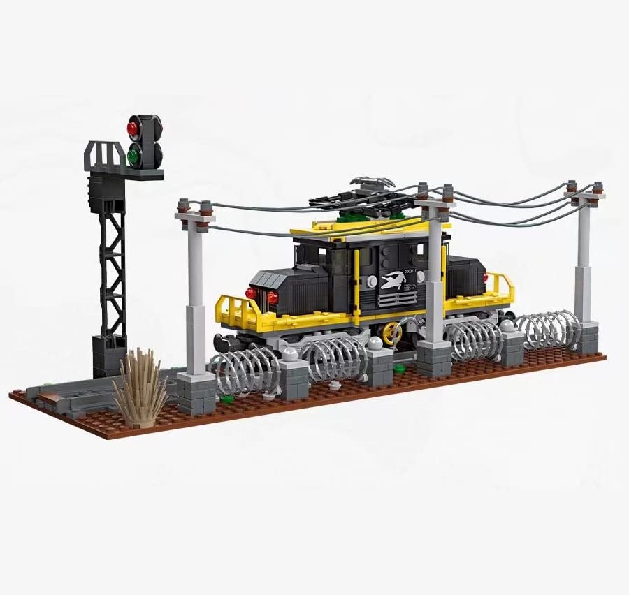 BDYDT Train Crocodile Locomotive Building Blocks Sets(669 Pieces) The Train Building Block Set restores The Iconic Crocodile Locomotive; Great Gift Idea for Train Enthusiasts Lovers