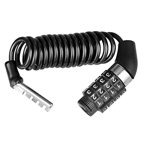 Classic Helmet Lock Chain 4 Digit Password Combination Portable Bike Motorcycle Anti-Theft Cable Lock Stitch Motor Part