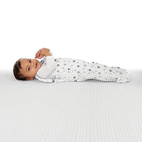 SwaddleMe Arms Free Convertible Pod β Size Large, 3-6 Months, 2-Pack (Lucky Star) Zip-up Baby Swaddle Helps Transition to Arms Out Sleep for Safe Rolling and Self-Soothing