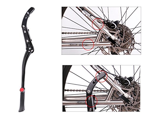 BlueSunshine Rear Mount Bicycle Kickstand Adjustable Aluminum Alloy Bike Stand fits 24"-28"