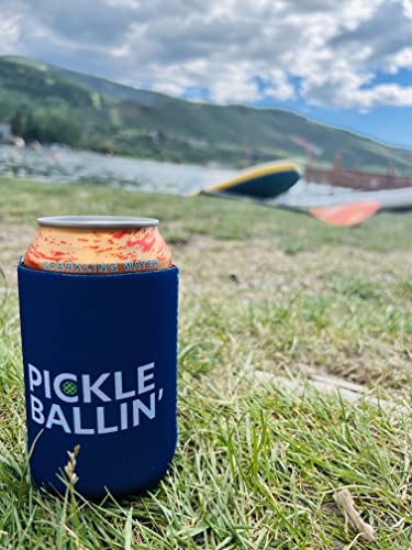 Pickleball Can Coolers - Set of 4 - Pickleball Party Supplies