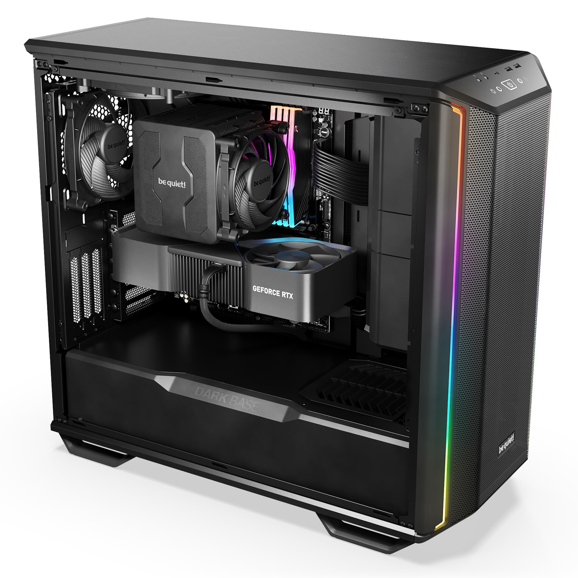 be quiet! Dark Base 900 ATX Full Tower PC Case | 3 Pre-Installed Silent Wings 3 Fans | Orange/Black | BG010