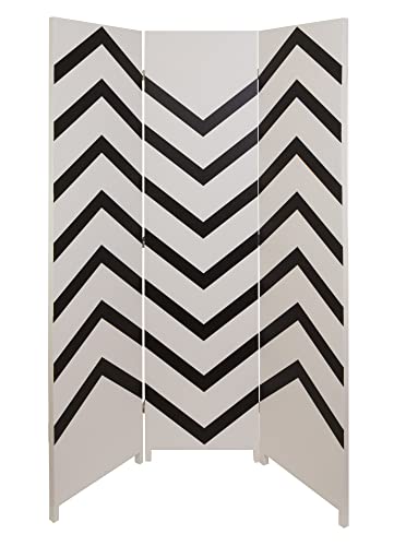 Kiera Grace Danielsson 3-Panel Decorative Room Divider/Freestanding Wood Folding- 47" Lx71 Hx1 W, White- Perfect Partition Room Divider for Home,Office,Studio and Bedroom Separator