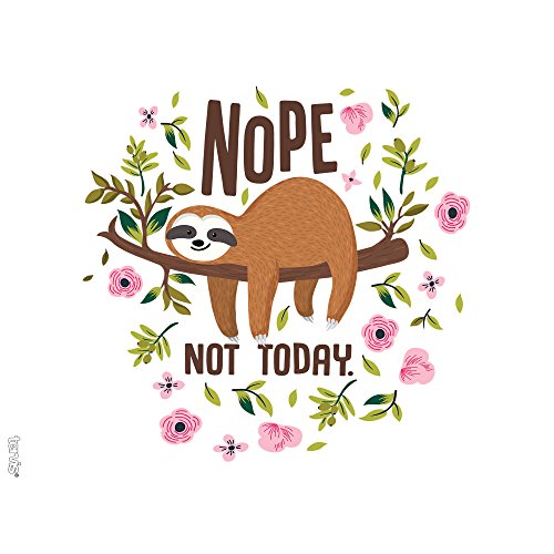 Tervis Sloth Nope Not Today Made in USA Double Walled Insulated Tumbler Travel Cup Keeps Drinks Cold & Hot, 24oz, Classic