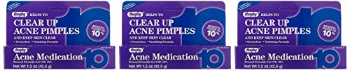 Benzoyl Peroxide 10% Generic for Oxy-10 Balance Acne Medication Gel 1.5oz 3 Pack, 3 Count