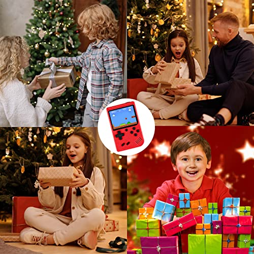 Handheld Game Console with 400 FC Games-Retro Game Console- Portable Video Game Console, Support for Connecting TV & Two Players, 1020mAh Rechargeable Battery. (RED)