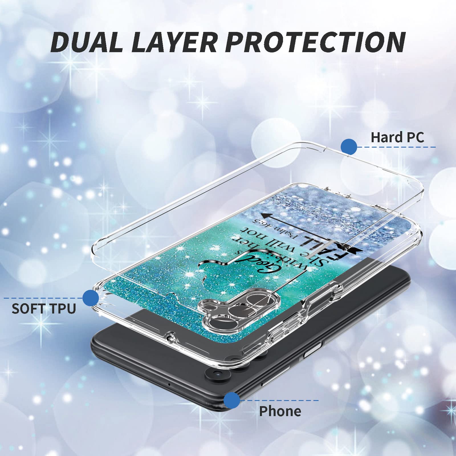 BEOTIWAD Clear Case for Samsung Galaxy A14 5G,Galaxy A14 5G Case,Dual Layer Hard PC Back + Soft TPU Protective Cover for Samsung A14 5G,Sunflower On Wood