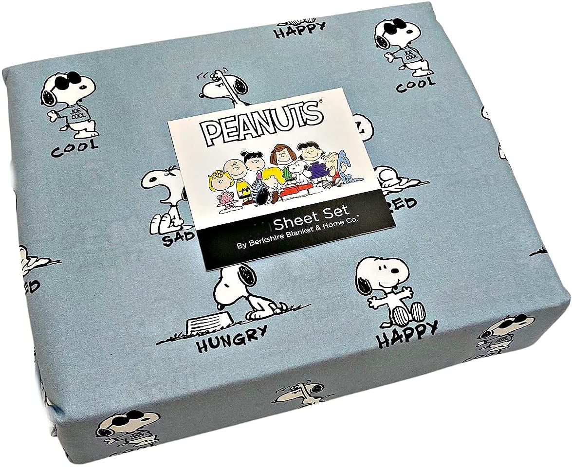 burkshire Peanuts Snoopy Moods, Emotions Sheet Set - Twin Size (Peanuts)