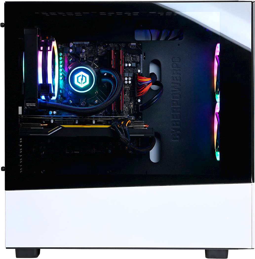 CyberPowerPC - Gamer Supreme Gaming Desktop - AMD Ryzen 7 3700X - 16GB Memory - AMD Radeon RX 6700 XT - 1TB SSD + 1TB HDD - Wins 10 Home with SKYPC Gaming Bundle (2021 Model), black
