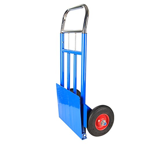 BJL-Hang Truck Blue Trolleys Two Rounds Trolley Moving Tools Hand Pull Flatbed Truck Pull The Truck Hand Truck Load 100 Kg OYO (Color : Blue)