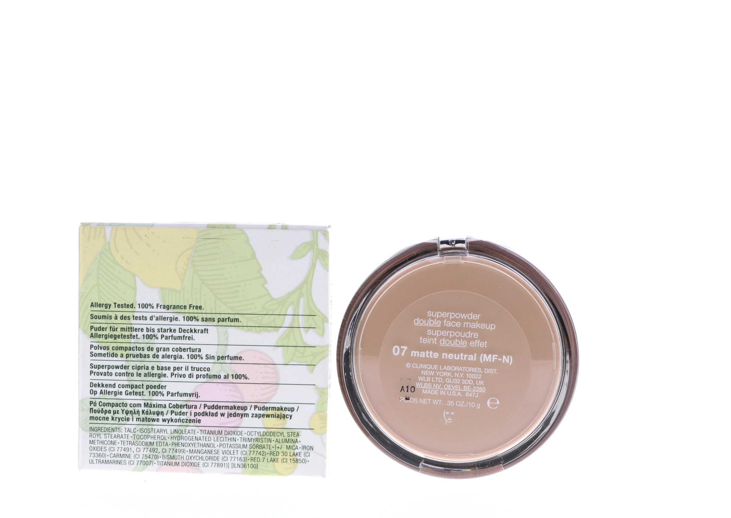 Clinique SuperPowder Double Face Makeup Powder Compact .35 oz, Matte Neutral