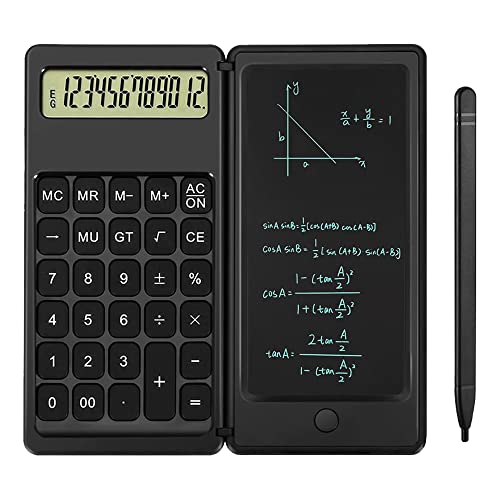 IPepul Calculator，calculators Desktop with Writing Screen, Large Display, and Quiet Design - Ideal for Students and Office Workers (Black)