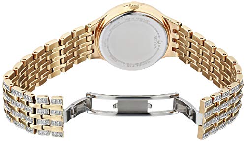 Bulova Men's Crystal Phantom Gold Tone 3-Hand Quartz Stainless Steel Style: 98A229