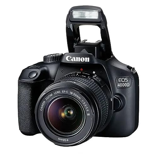 Canon EOS 4000D / Rebel T100 DSLR Camera (Body Only) + 32GB Memory Card + Tripod + Case + Cleaning Kit & More
