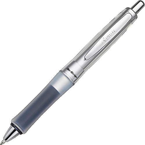 PILOT Dr. Grip Center of Gravity Refillable & Retractable Ballpoint Pen, Medium Point, Charcoal Grip, Black Ink, Single Pen (36180)