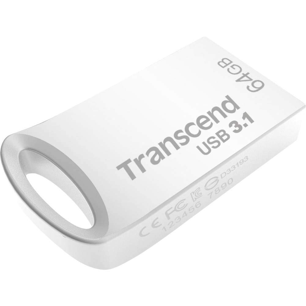 Transcend 64GB JetFlash 710 USB 3.1/3.0 Flash Drive (TS64GJF710S), Silver