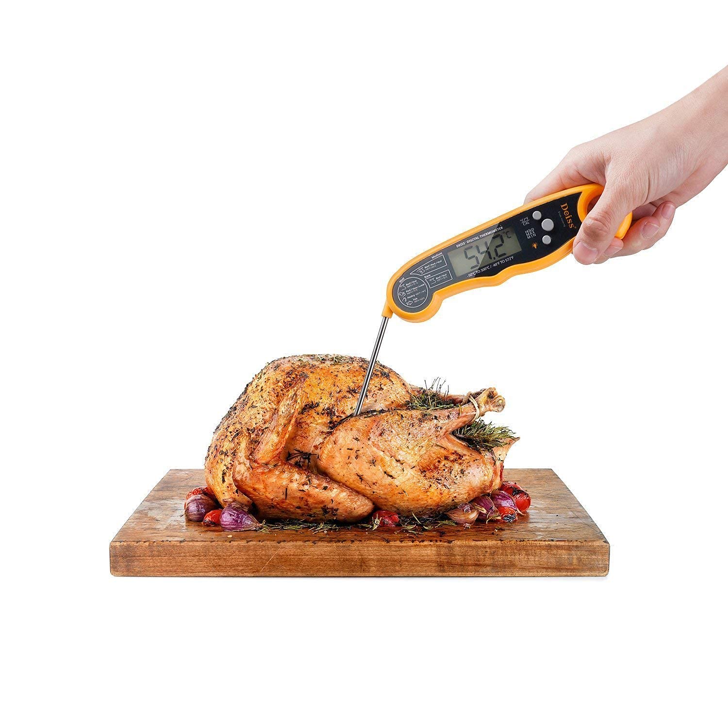 Deiss PRO Zester & Grater and Digital Meat Thermometer - Non-Slip Comfortable Handles - Amazing Tools for Making Delicious Dishes - 2 Item Bundle