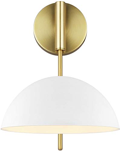 Feiss EW1071MWT Contemporary Modern One Light Wall Sconce from Jane Collection in Brass-Antique Finish