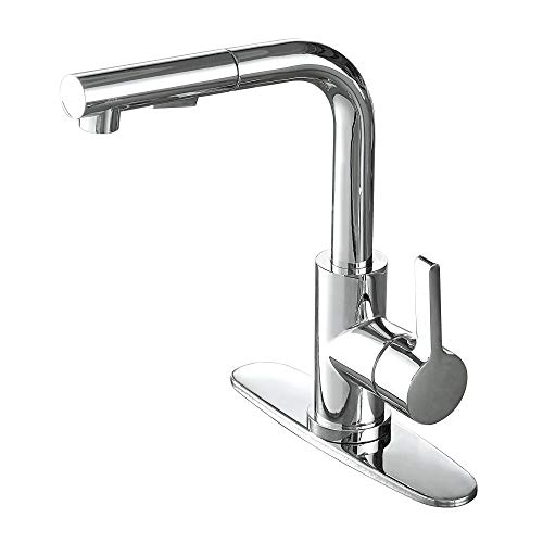 Kingston Brass LS2711CTL Continental Pull-Out Sprayer Kitchen Faucet, Polished Chrome