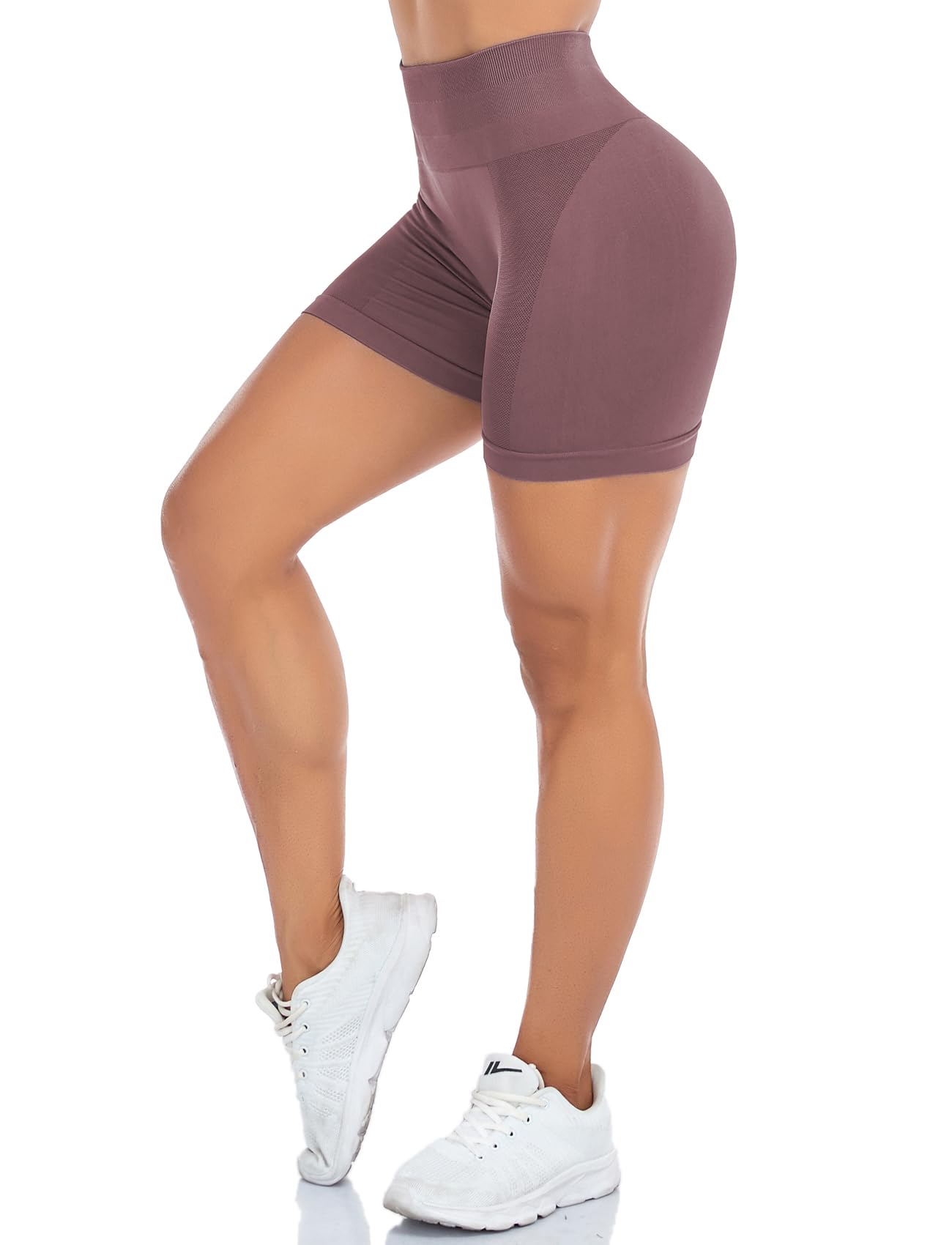 CHANGEZOE Women Butt Scrunch Workout Shorts Seamless High Waisted Amplify Gym Yoga Athletic Booty Shorts M