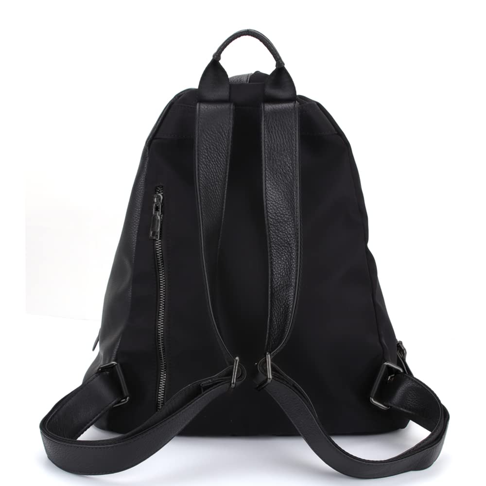 Camelia de Amour Women backpack purse Fashion Leather Rucksack medium size Nylon Rucksack (black/black Hardware, 6.4L)