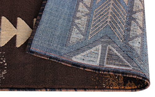 South West Area Rug 5 Feet X 7 Feet Chocolate Design C318