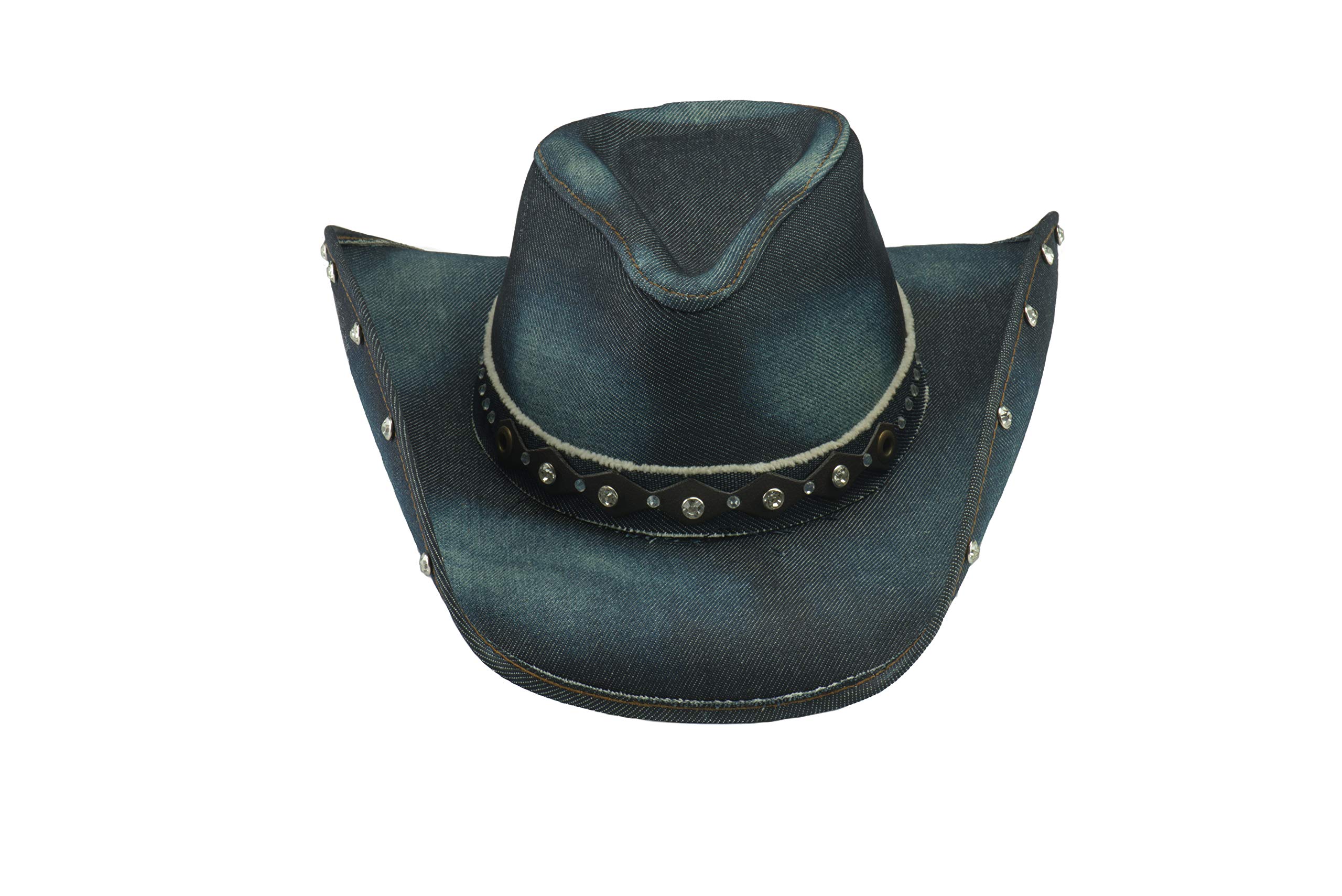 Better Than Yesterday Blue Denim Western Hat Extra Large