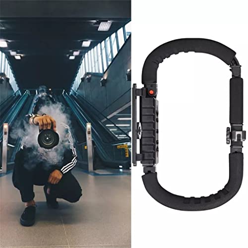 Camera Handles Camera Smartphone Stabilizer Adjustable Handle Grip Handheld Video Rig Universal (Color : Black, Size : 14.5X20X2cm)